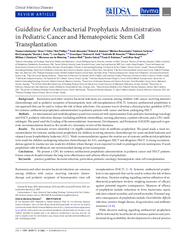 (PDF) Guideline for Antibacterial Prophylaxis Administration in ...