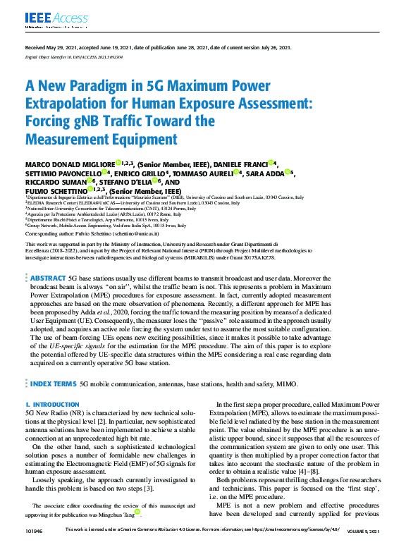 (PDF) A New Paradigm in 5G Maximum Power Extrapolation for Human ...