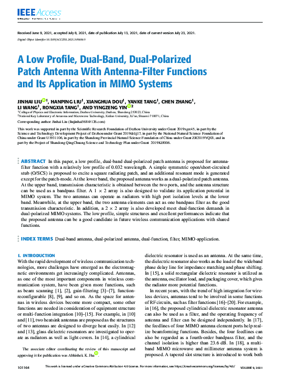 (PDF) A low profile dual-band dual-polarized patch antenna array with ...