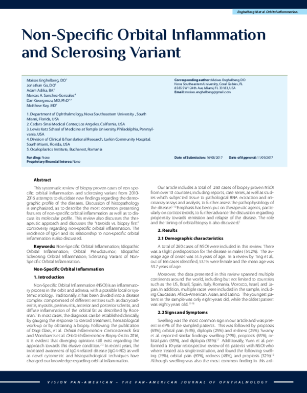 (PDF) Non-Specific Orbital Inflammation and Sclerosing Variant