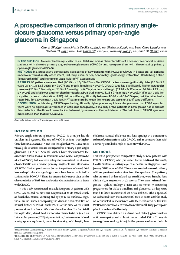 (PDF) A prospective comparison of chronic primary angle-closure glaucoma versus primary open ...