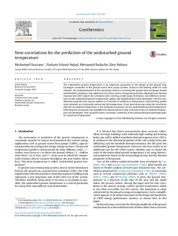 (PDF) New correlations for the prediction of the undisturbed ground ...