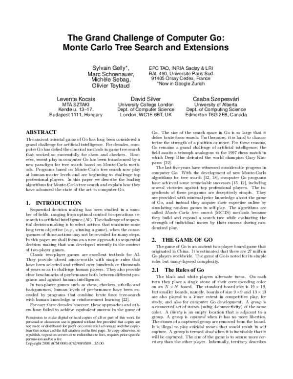 (PDF) The grand challenge of computer Go