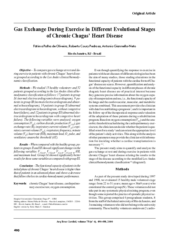 (PDF) Gas exchange during exercise in different evolutional stages of ...