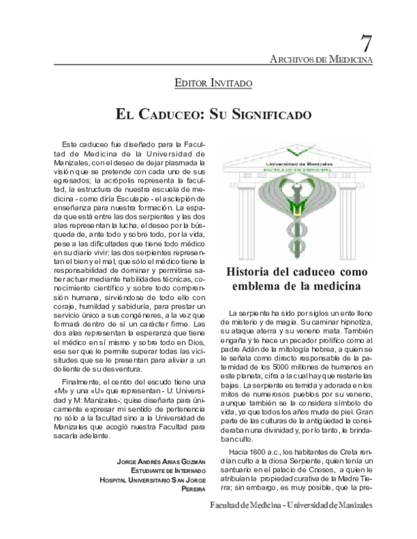 (PDF) El caduceo: su significado