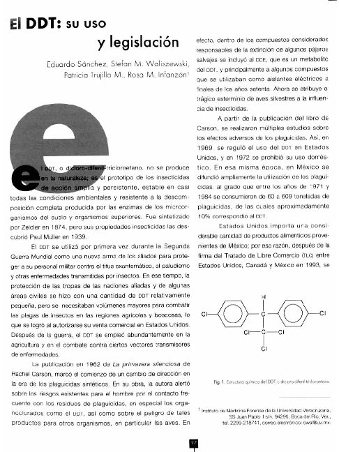 (PDF) El DDT: su uso y legislación