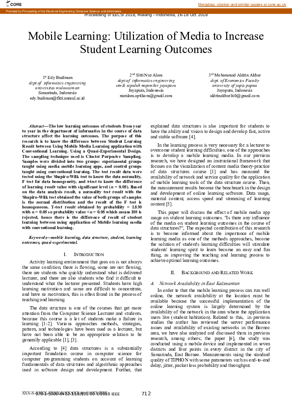 (PDF) Mobile Learning: Utilization of Media to Increase Student ...