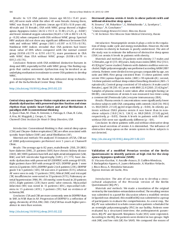 (PDF) Validation of a modified Peruvian version of the Berlin ...