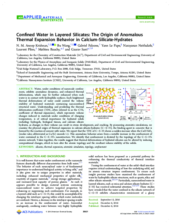 (PDF) Confined Water in Layered Silicates: The Origin of Anomalous ...
