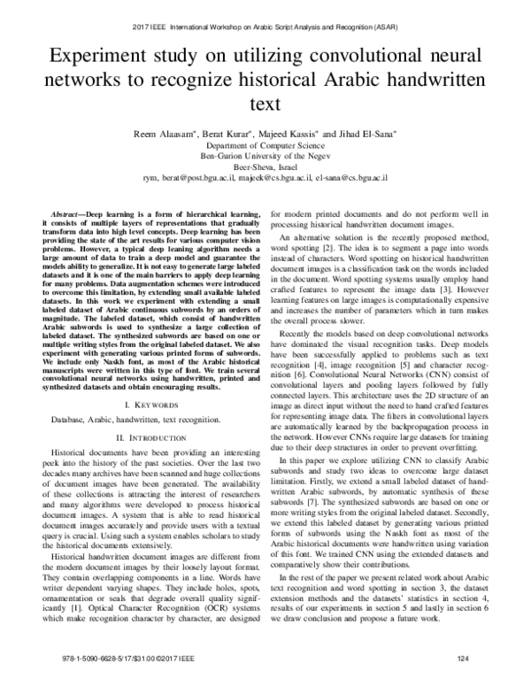 (PDF) Experiment study on utilizing convolutional neural networks to ... (PDF) Experiment study on utilizing convolutional neural networks to ...