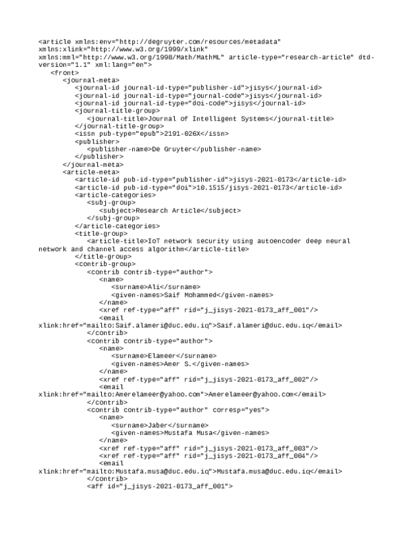 IoT network security using autoencoder deep neural network and channel ...
