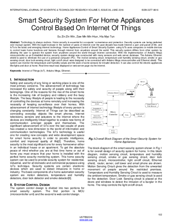 (PDF) Smart Security System For Home Appliances Control Based On ...