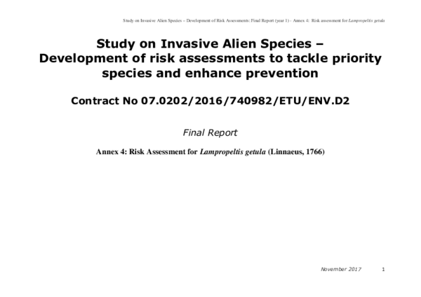 (PDF) Risk Assessment for Acridotheres tristis (Linnaeus, 1766): Risk ...