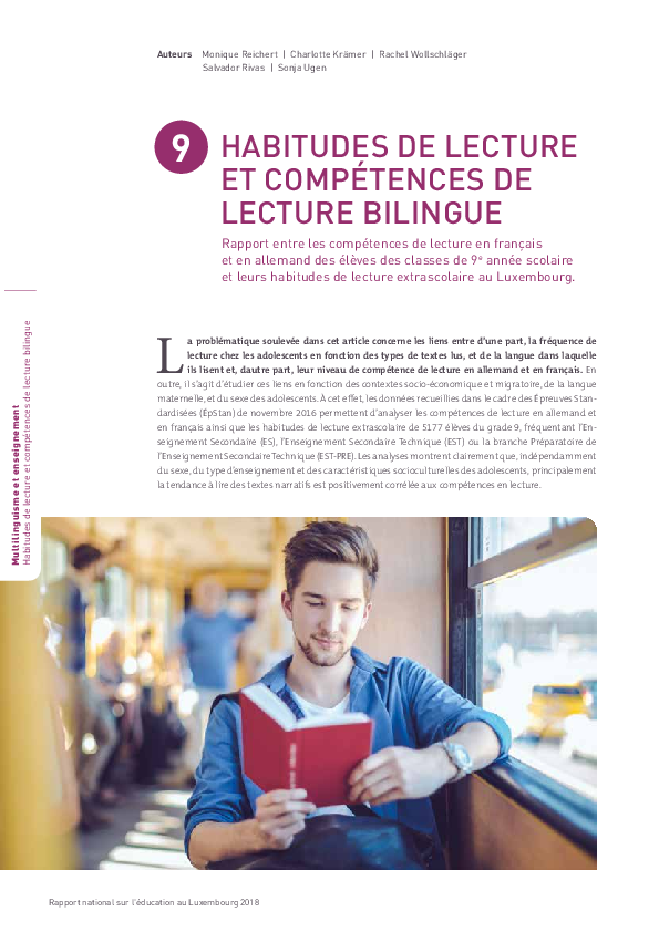 (PDF) Habitudes de lecture et compétences de lecture bilingue