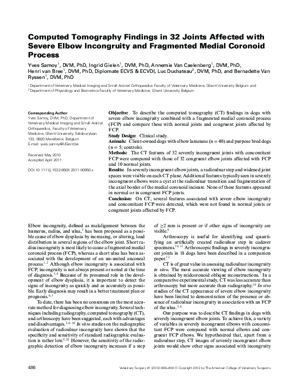 (PDF) Computed Tomography Findings in 32 Joints Affected with Severe ...