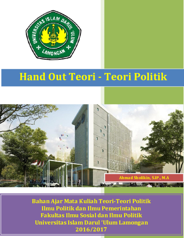 (PDF) Hand Out Teori - Teori Politik