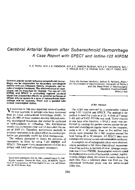 (PDF) Cerebral Arterial Spasm after Subarachnoid Hemorrhage A Case ...