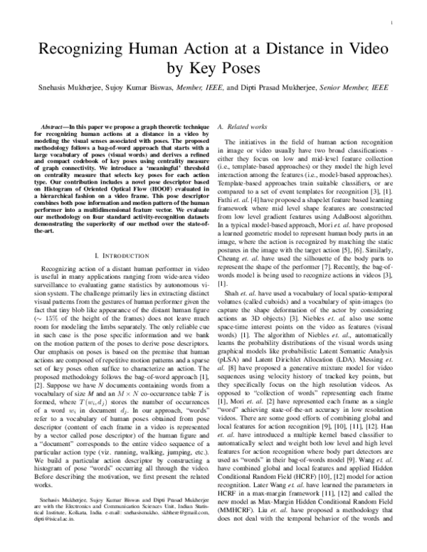 (PDF) Recognizing Human Action at a Distance in Video by Key Poses