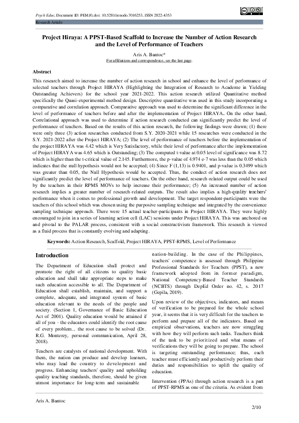 (PDF) Project Hiraya: A PPST-Based Scaffold to Increase the Number of ...