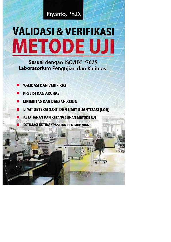 (PDF) VALIDASI & VERIFIKASI METODE UJI Sesuai dengan ISO/IEC 17025 Laboratorium Pengujian dan ...