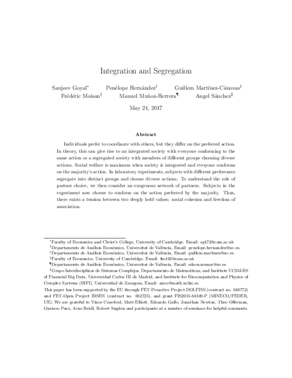 (PDF) Integration and Segregation