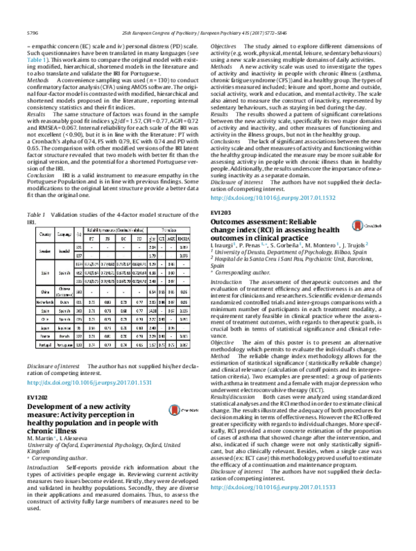 (PDF) Outcomes assessment: Reliable change index (RCI) in assessing ...