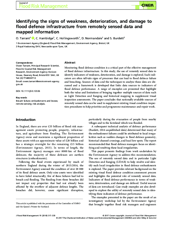 (PDF) Identifying the signs of weakness, deterioration, and damage to ...