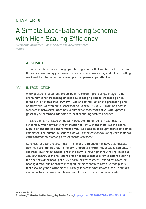 (PDF) A Simple Load-Balancing Scheme with High Scaling Efficiency