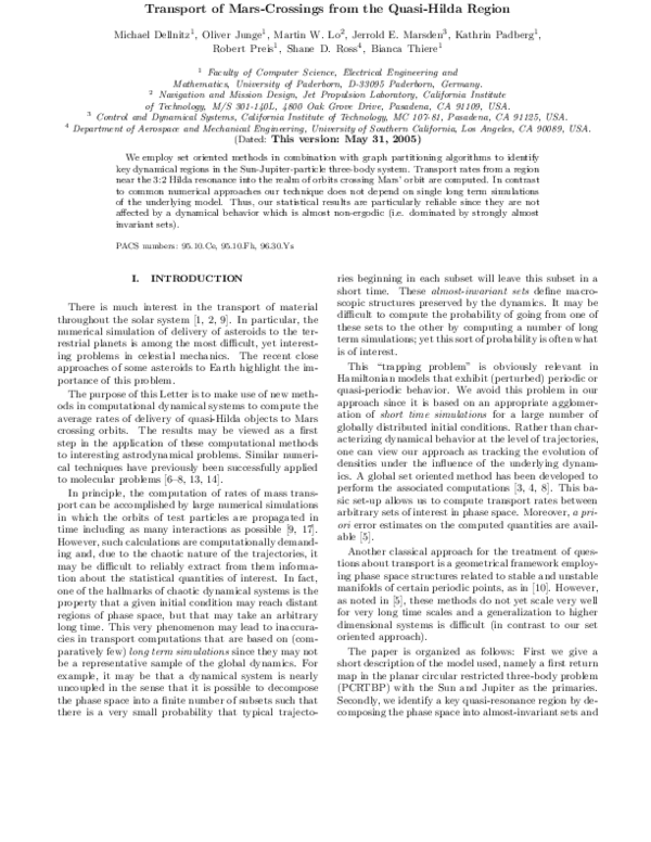(PDF) Transport of Mars-Crossing Asteroids from the Quasi-Hilda Region