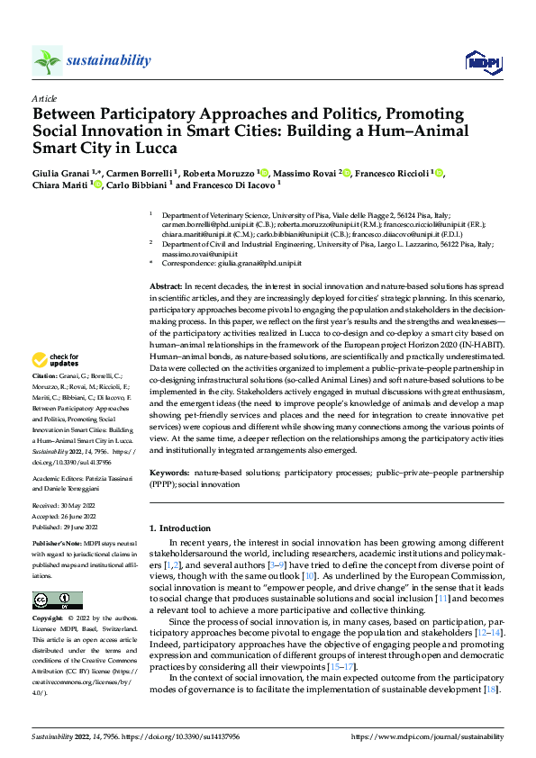(PDF) Between Participatory Approaches and Politics, Promoting Social ...