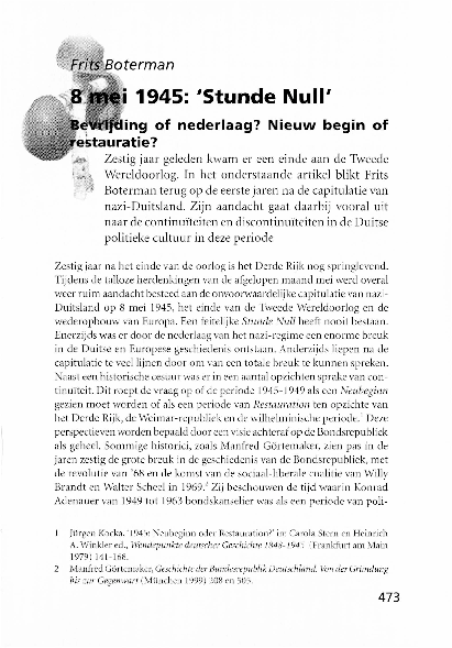 (PDF) 8 mei 1945: Stunde Null | Frits Boterman - Academia.edu
