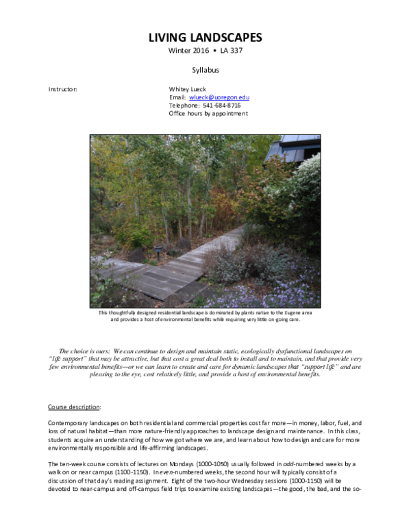 (PDF) Living Landscapes