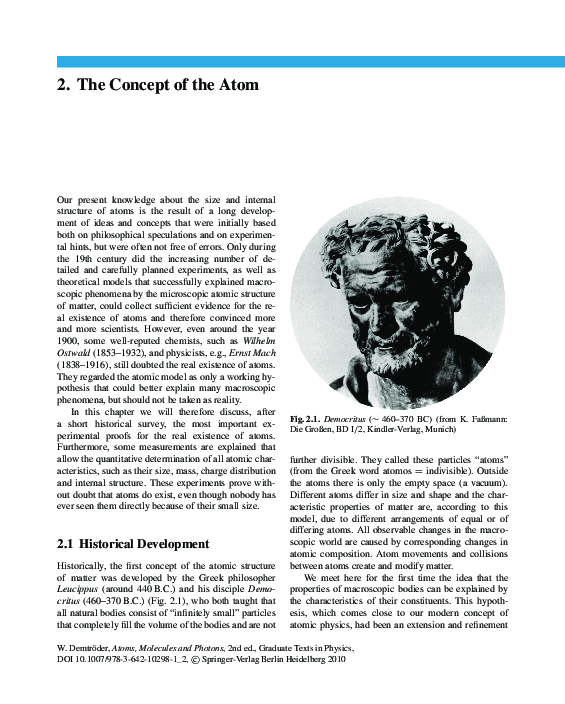 (PDF) The Concept of the Atom