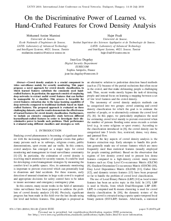 (PDF) On the Discriminative Power of Learned vs. Hand-Crafted Features ...