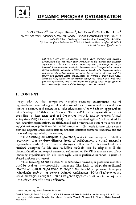 (PDF) Dynamic Process Organization