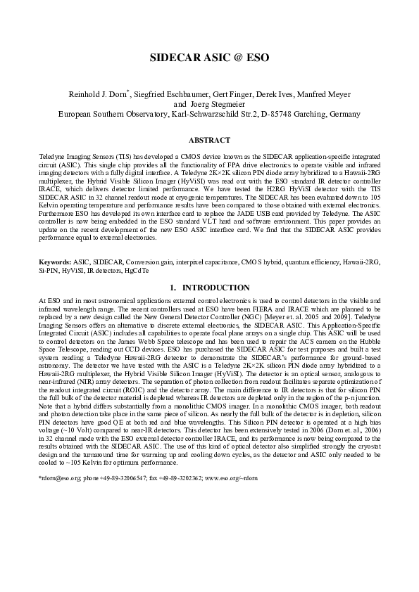 (PDF) Sidecar Asic at ESO