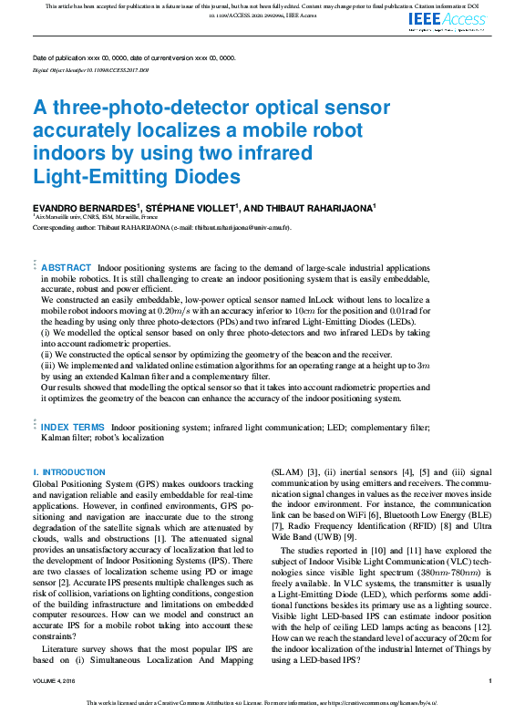 (PDF) A three-photo-detector optical sensor accurately localizes a ...