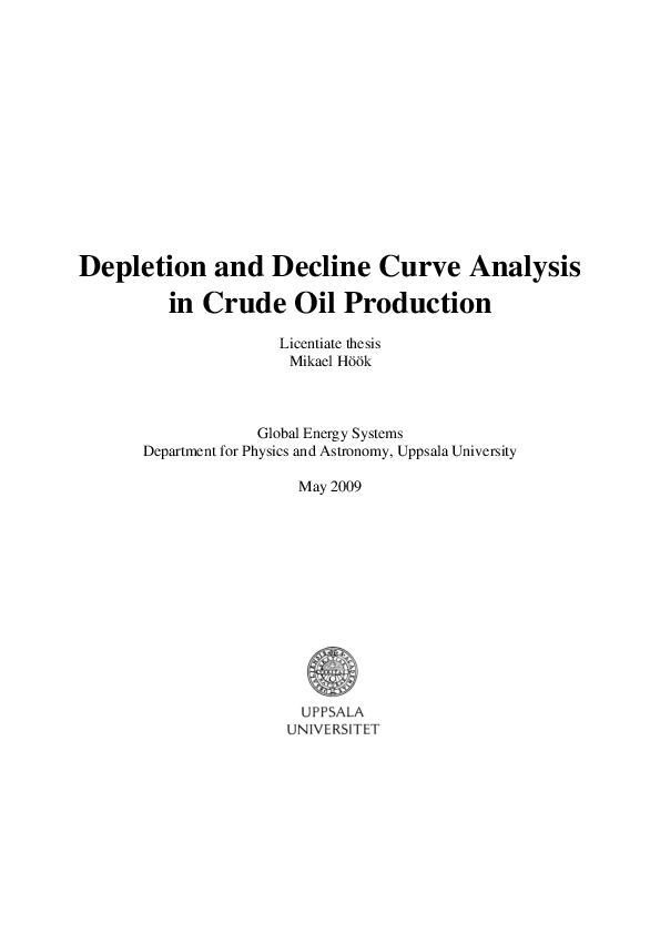 (PDF) Depletion and decline curve analysis in crude oil production
