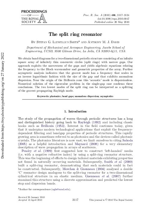 (PDF) The split ring resonator
