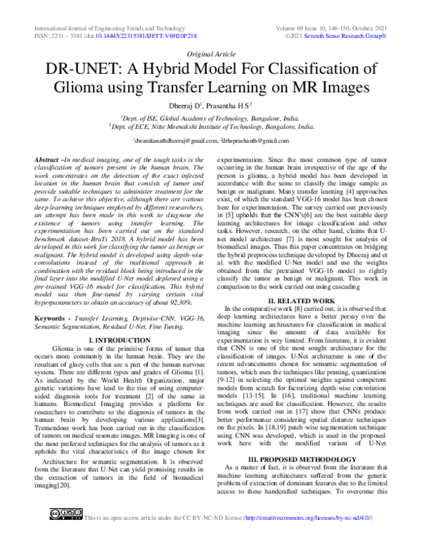 (PDF) DR-UNET: A Hybrid Model For Classification of Glioma using ...