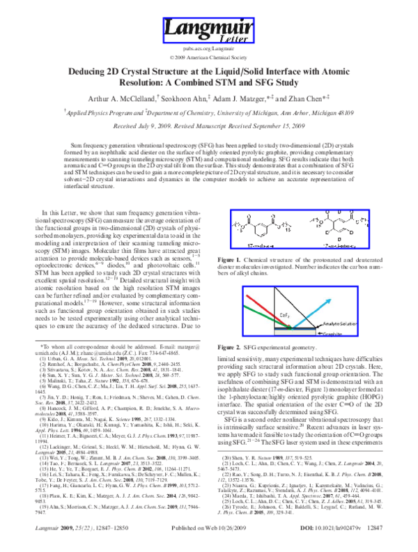 (PDF) Deducing 2D Crystal Structure at the Liquid/Solid Interface with ...