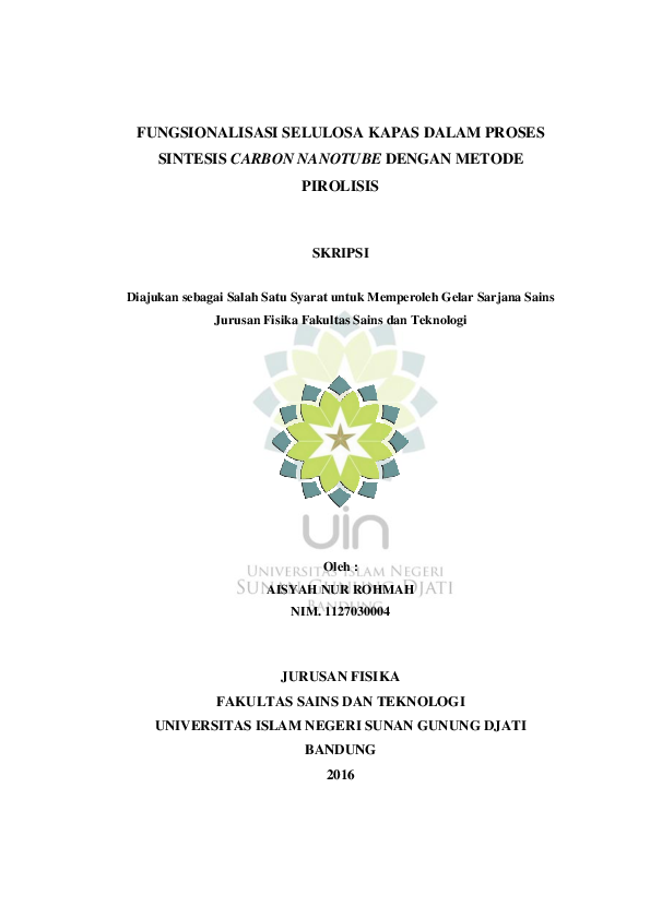 (PDF) Fungsionalisasi Selulosa Kapas dalam Proses Sintesis Carbon ...