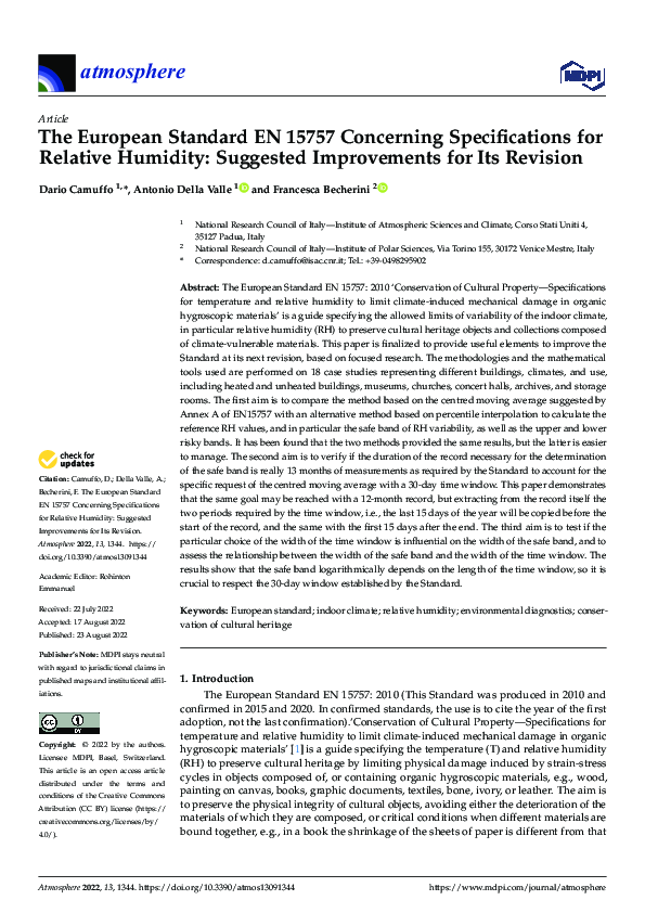 (PDF) The European Standard EN 15757 Concerning Specifications for ...