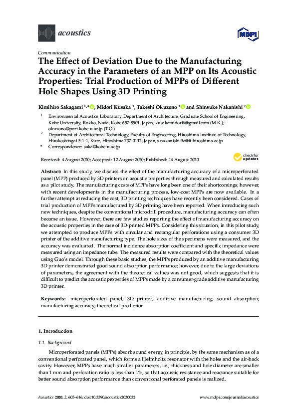 (PDF) The Effect of Deviation Due to the Manufacturing Accuracy in the ...