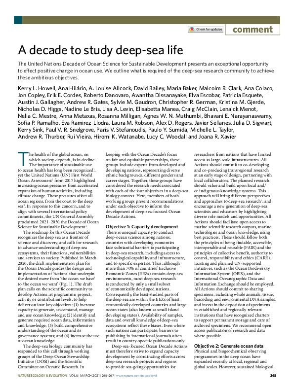 (PDF) A decade to study deep-sea life