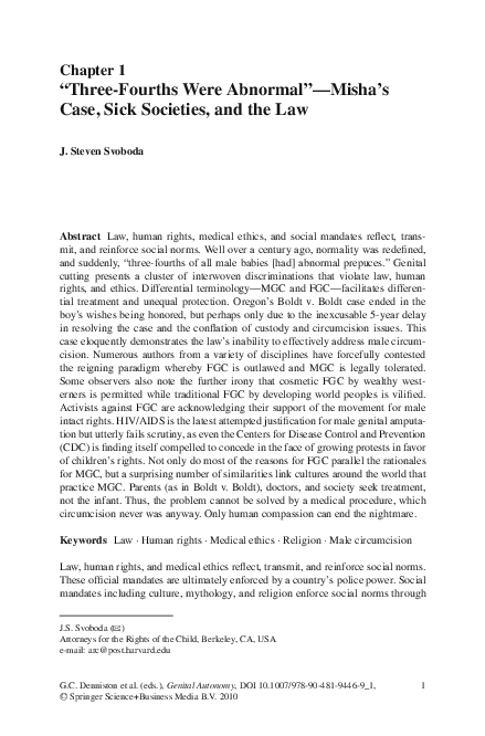 (PDF) “Three-Fourths Were Abnormal”—Misha’s Case, Sick Societies, and ...