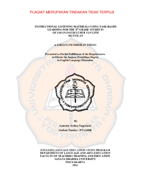 (PDF) Instructional listening materials using task-based learning for ...