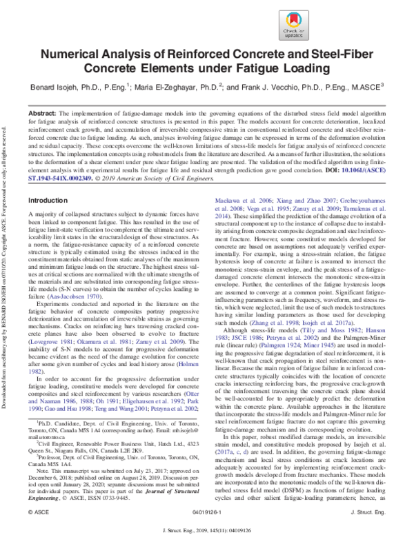 (PDF) Numerical Analysis of Reinforced Concrete and Steel-Fiber ...