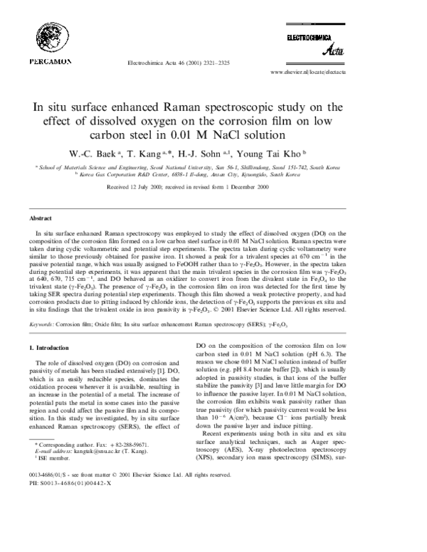 (PDF) In situ surface enhanced Raman spectroscopic study on the effect ...