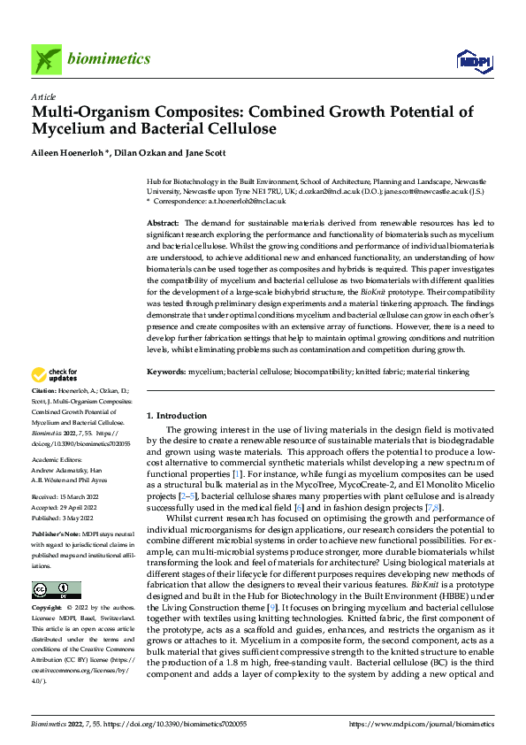 (PDF) Multi-Organism Composites: Combined Growth Potential of Mycelium ...